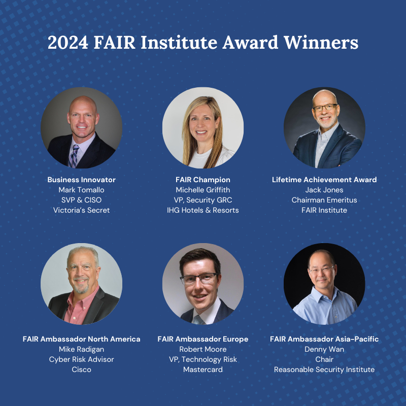 Press Release: Cyber Risk Management Professionals Recognized at 2024 FAIR Conference